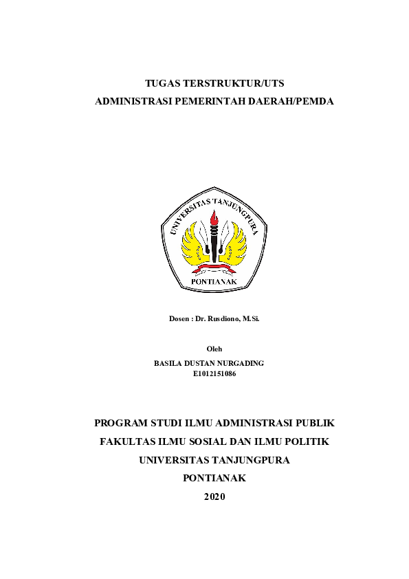 (DOC) TUGAS TERSTRUKTUR ADMINISTRASI PEMERINTAH DAERAH PEMDA