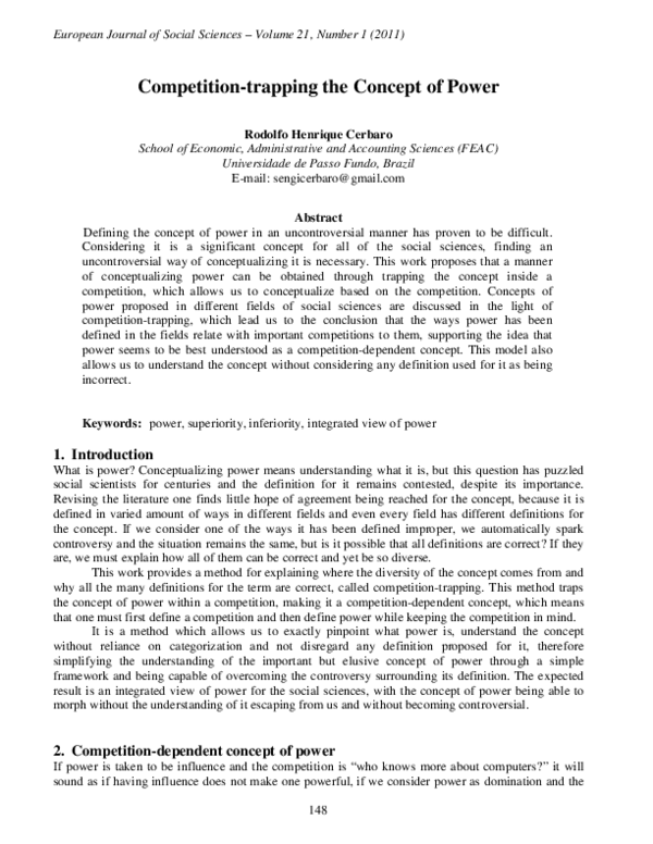 (PDF) Competition-trapping the Concept of Power