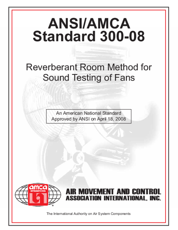 (PDF) The International Authority on Air System Components ANSI/AMCA ...