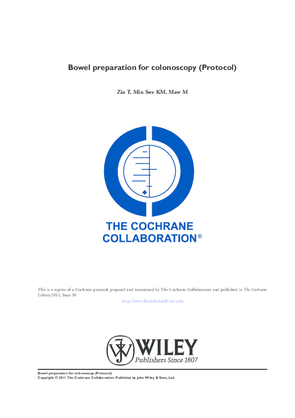 (PDF) Bowel preparation for colonoscopy (Protocol)