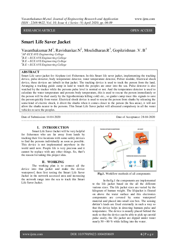 (PDF) Smart Life Saver Jacket