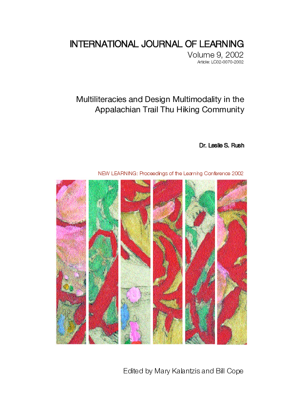 (PDF) Multiliteracies and Design Multimodality in the Appalachian Trail Thu Hiking Community