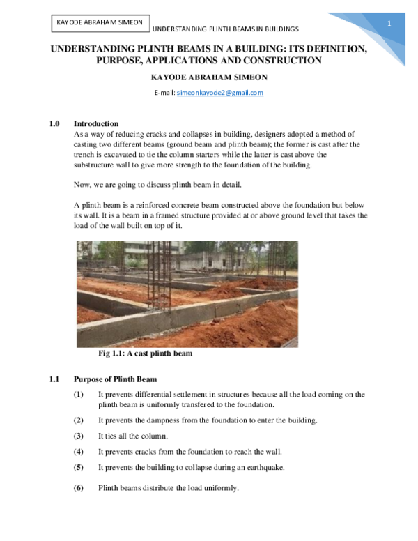 (PDF) UNDERSTANDING PLINTH BEAMS IN BUILDINGS 1 UNDERSTANDING PLINTH ...