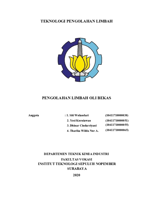 (DOC) PENGOLAHAN DAN PEMANFAATAN OLI BEKAS