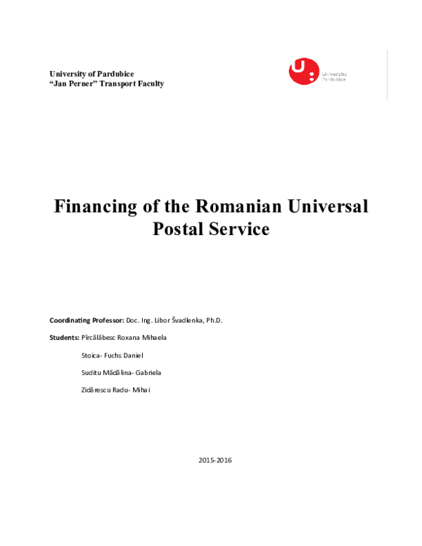 (DOC) Financing of the UPS in Romania