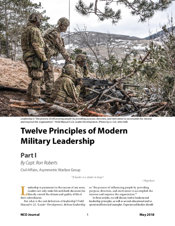 (PDF) Twelve Principles of Modern Military Leadership