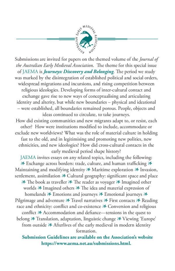 (PDF) CFP JAEMA themed volume