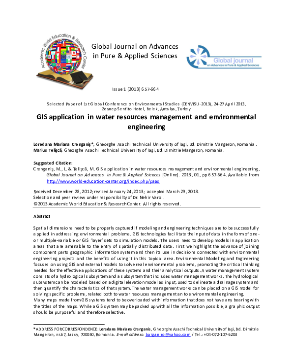 (PDF) GIS application in water resources management and environmental ...