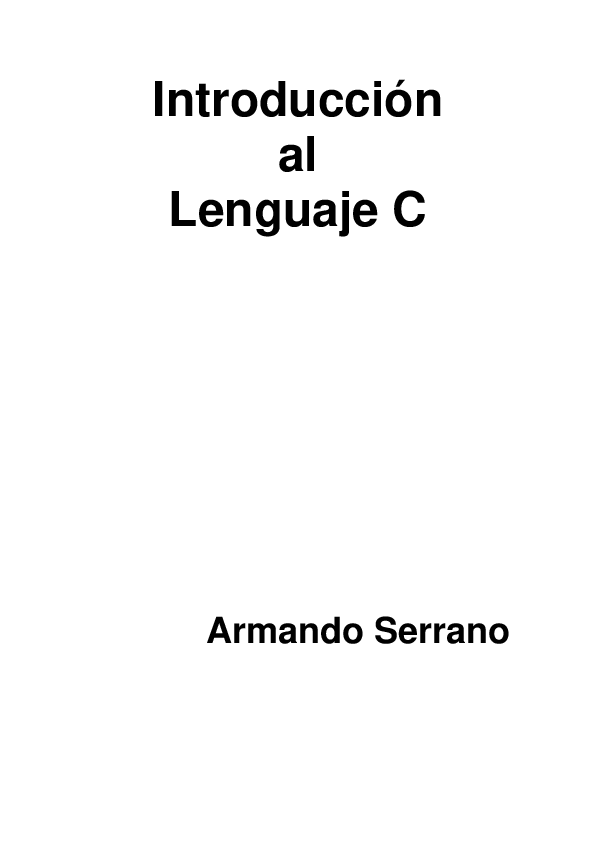 Introducción al Lenguaje C