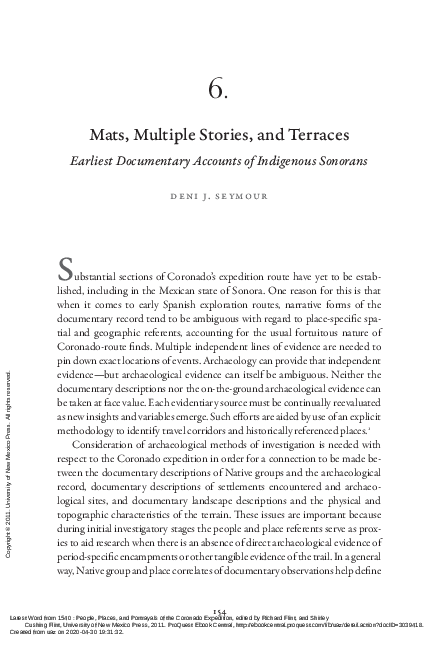 (PDF) 2011 Mats, Multiple Stories, and Terraces: Earliest Documentary ...