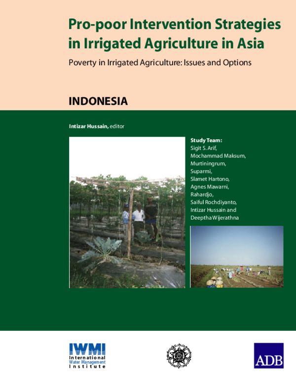 (PDF) Pro-poor intervention strategies in irrigated agriculture in Asia ...