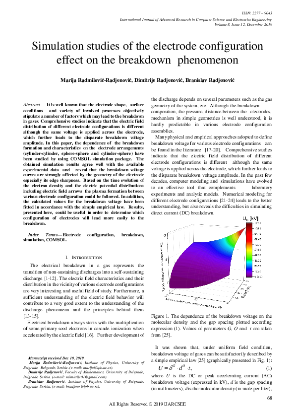 (PDF) Simulation studies of the electrode configuration effect on the ...