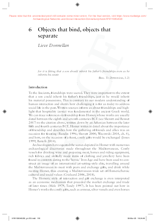 (PDF) (2020) Objects that bind, objects that separate, in: Donnellan, L ...