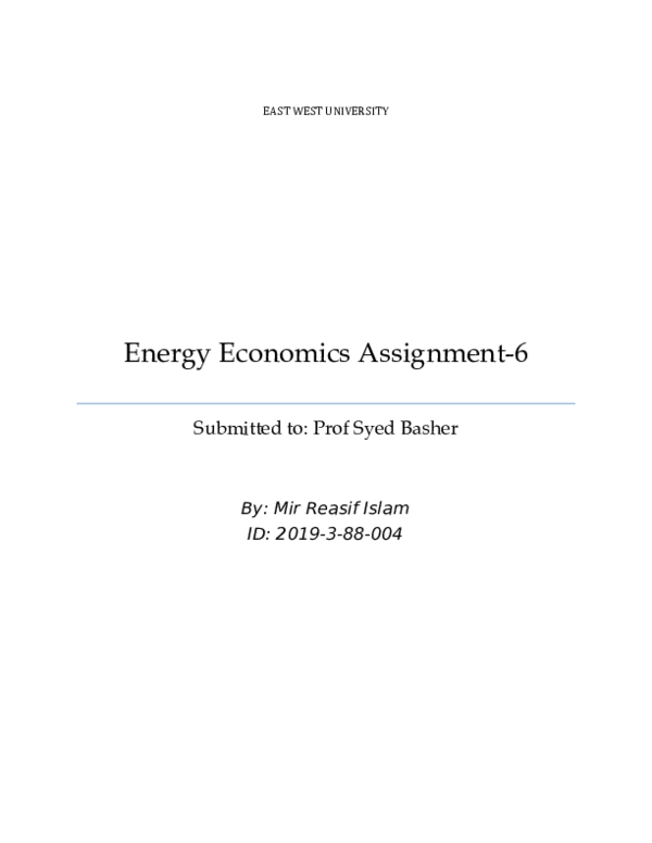 (DOC) Energy Eco Assignment