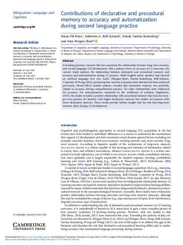 (PDF) Cognitive Bases of Second Language Fluency | Norman Segalowitz - Academia.edu