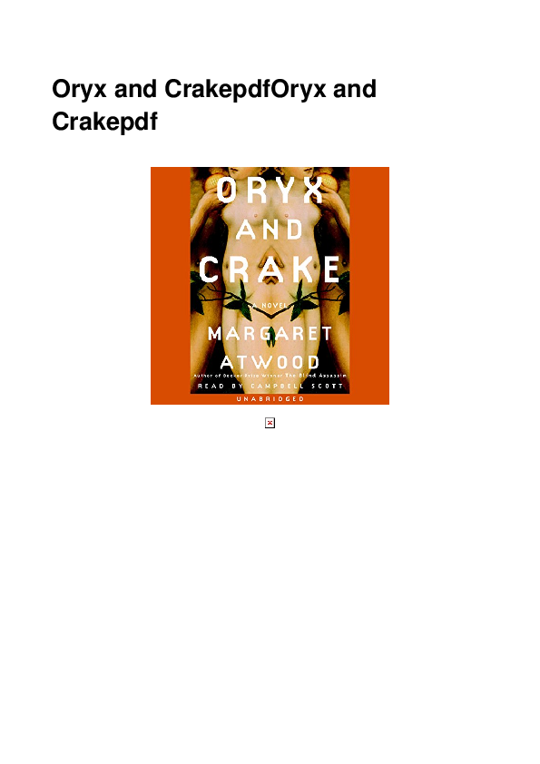 (PDF) Oryx and Crake