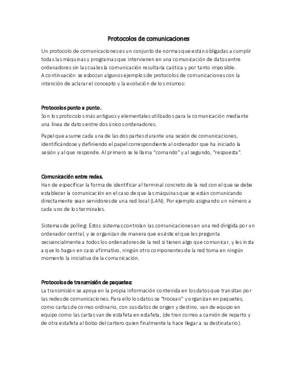 (PDF) Protocolos de comunicaciones