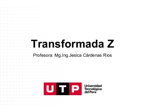 (PDF) Transformada Z Transformada Z