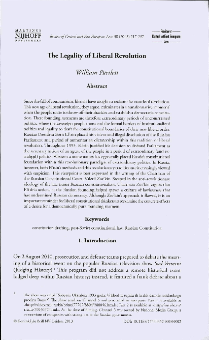(PDF) The Legality of Liberal Revolution