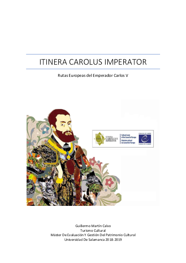 (PDF) ITINERA CAROLUS IMPERATOR Rutas Europeas del Emperador Carlos V