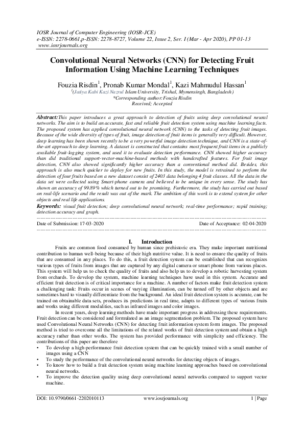 (PDF) Convolutional Neural Networks (CNN) for Detecting Fruit Information Using Machine Learning ...