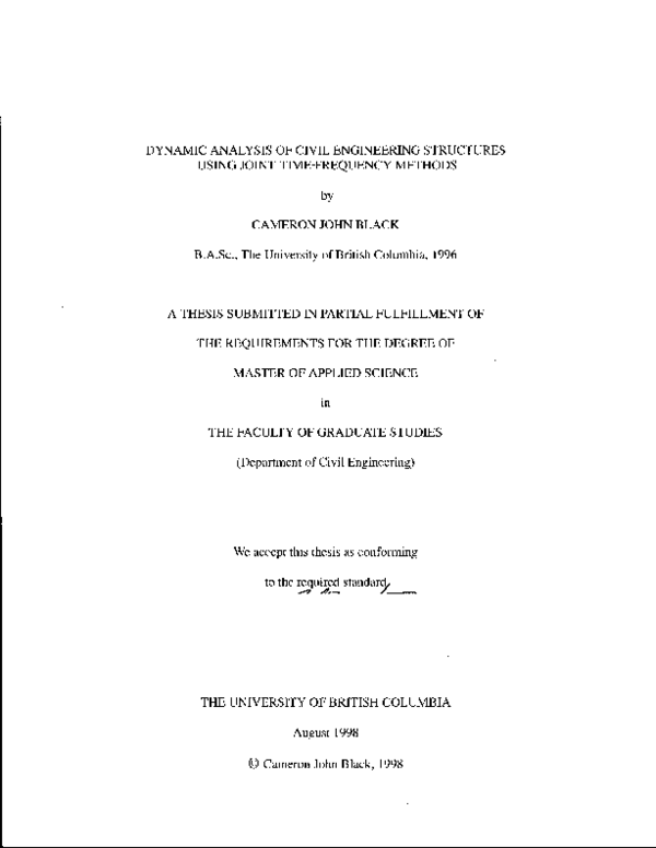 (PDF) DYNAMIC ANALYSIS OF CIVIL ENGINEERING STRUCTURES USING JOINT TIME ...