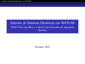 (PDF) Solución de Sistemas Dinámicos con MATLAB