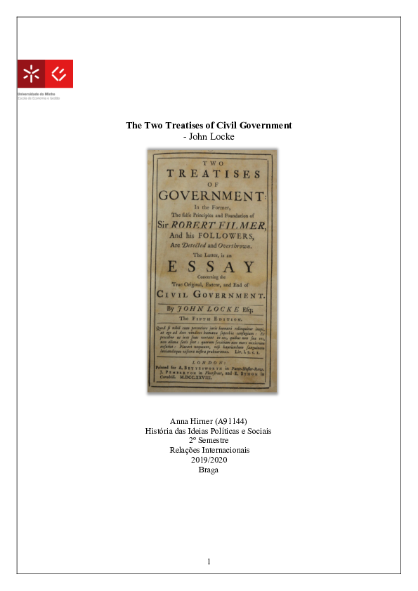 (PDF) The Two Treatises of Civil Government -John Locke