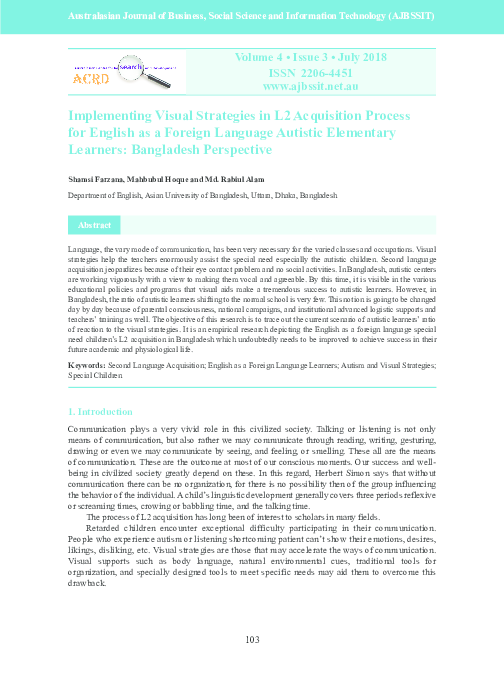(PDF) Implementing Visual Strategies in L2 Acquisition Process for English as a Foreign Language ...