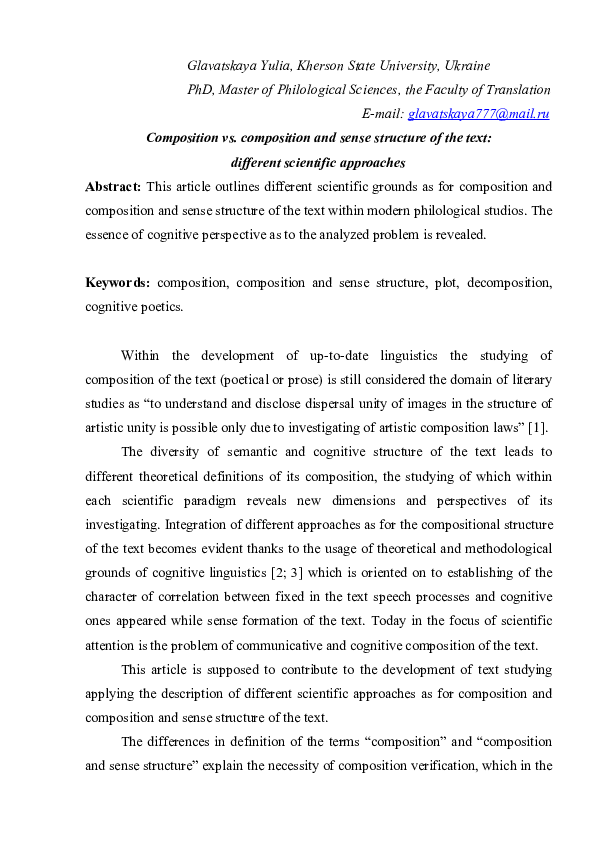 (DOC) Composition vs. composition and sense structure