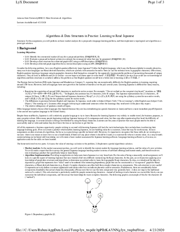 (PDF) Algorithms & Data Structures in Practice: Learning to Read Japanese
