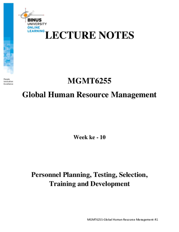 (PDF) MGMT6255-Global Human Resource Management-R1 LECTURE NOTES ...