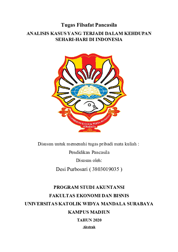 (DOC) Paper Filsafat Pancasila