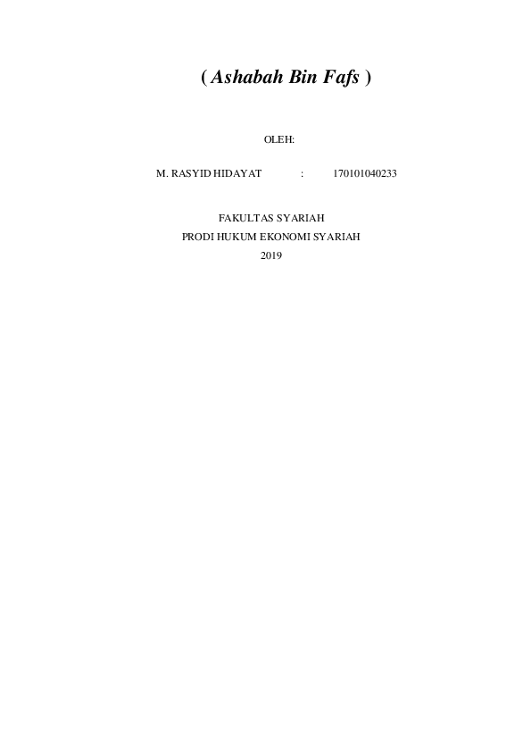 (PDF) Ashabah Bin Nafs
