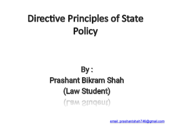 (PDF) Directive Principles of State Policy
