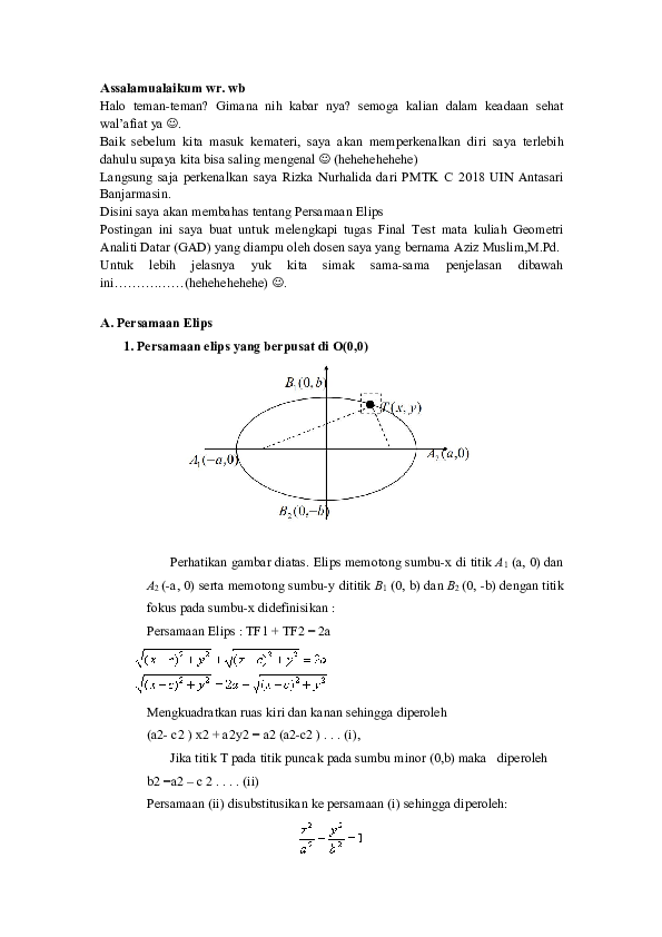 (PDF) Persamaan Elips