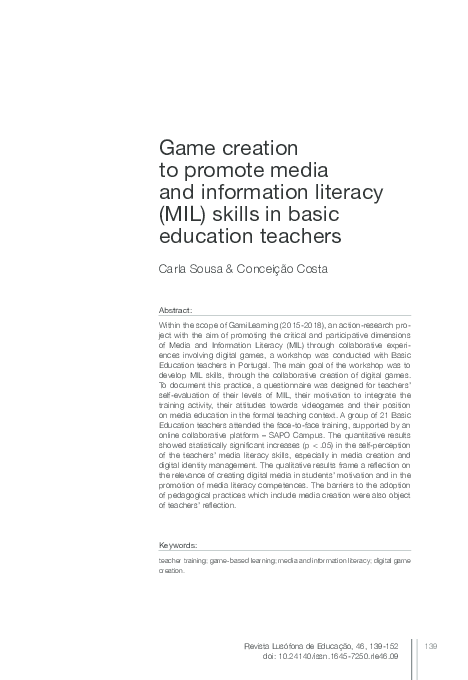 (PDF) Game creation to promote media and information literacy (MIL ...