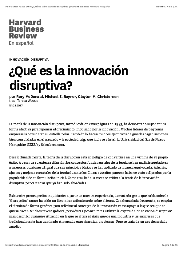 (PDF) Innovación Disruptiva