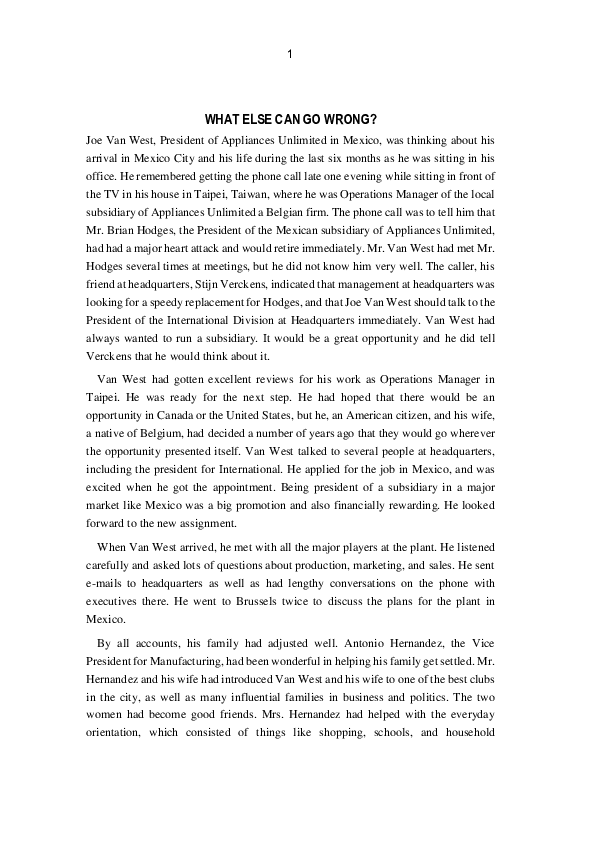 (PDF) WHAT ELSE CAN GO WRONG