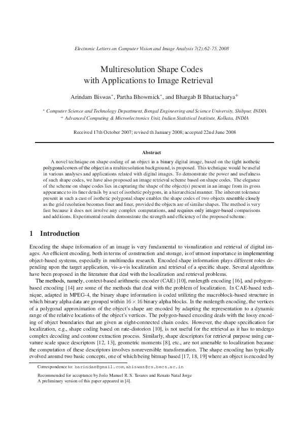 (PDF) Multiresolution Shape Codes with Applications to Image Retrieval
