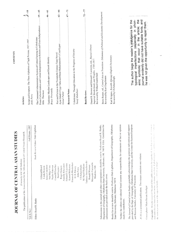 (PDF) Script and Scripture: The Three Alphabets of Tajik Persian, 1927-1997