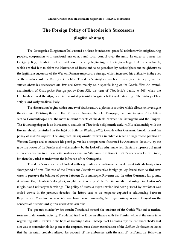 Pdf Abstract Phd Dissertation