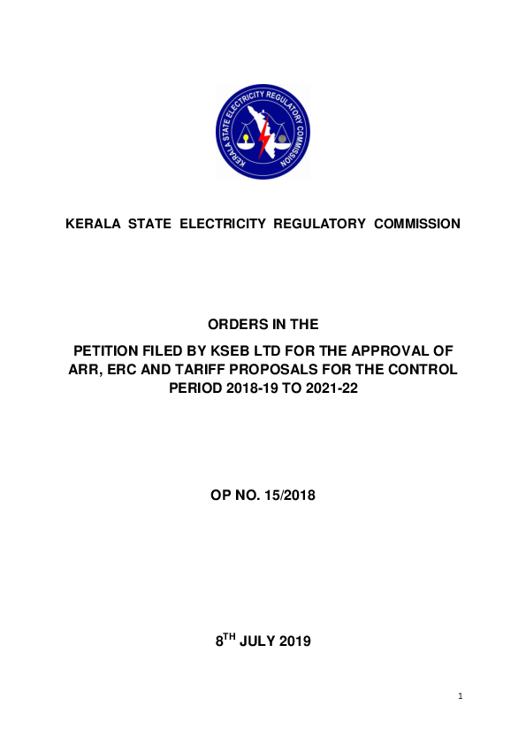 (PDF) KERALA STATE ELECTRICITY REGULATORY COMMISSION ORDERS IN THE ...