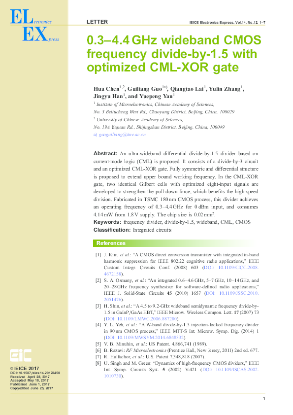 (PDF) 0.3-4.4 GHz wideband CMOS frequency divide-by-1.5 with optimized ...
