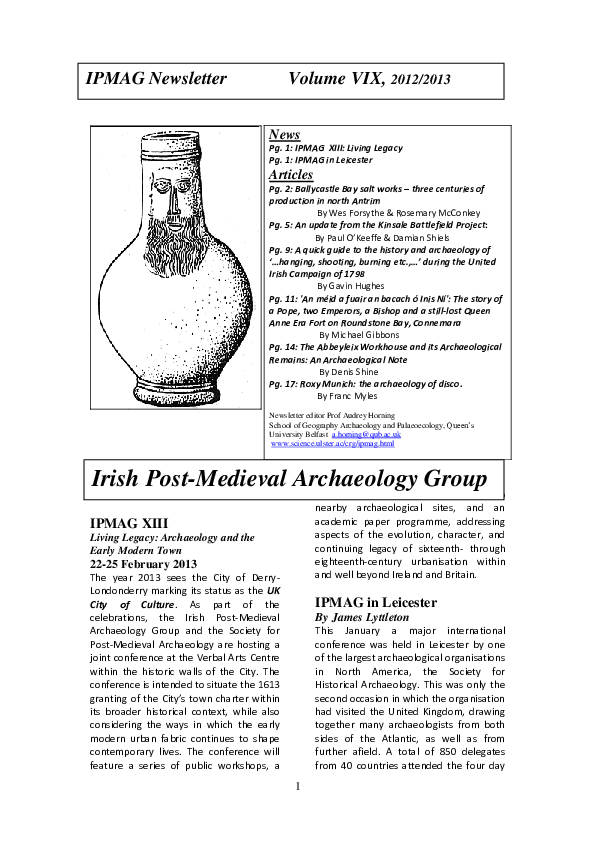 (PDF) 'A quick guide to the history and archaeology of '...hanging ...