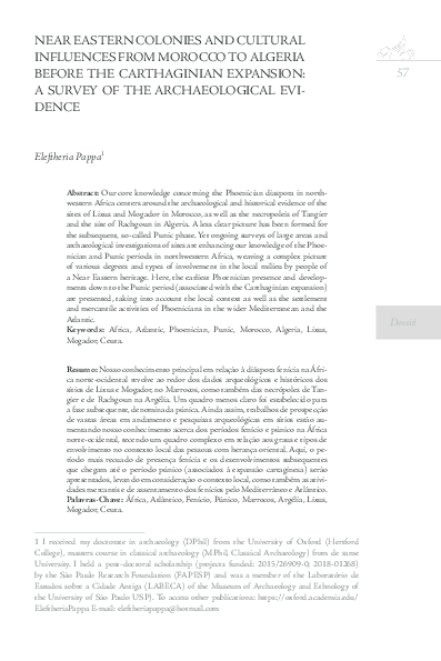 (PDF) Pappa, E. 2019. Near Eastern colonies and cultural influences ...
