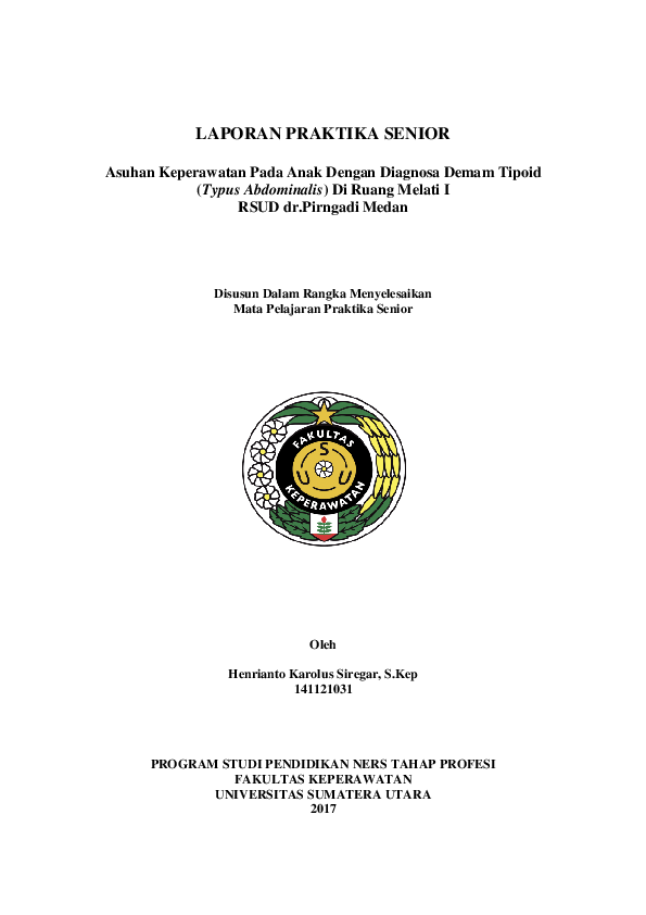(PDF) Laporan Praktika Senior Profesi Ners USU