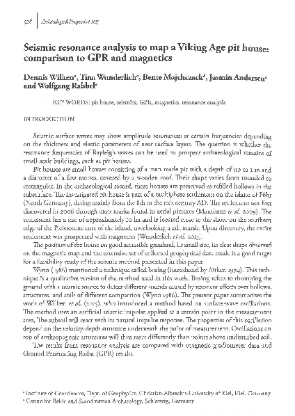 (PDF) Seismic resonance analysis to map a Viking Age pit house ...