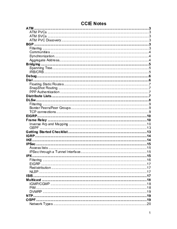 (PDF) CCIE notes from experience