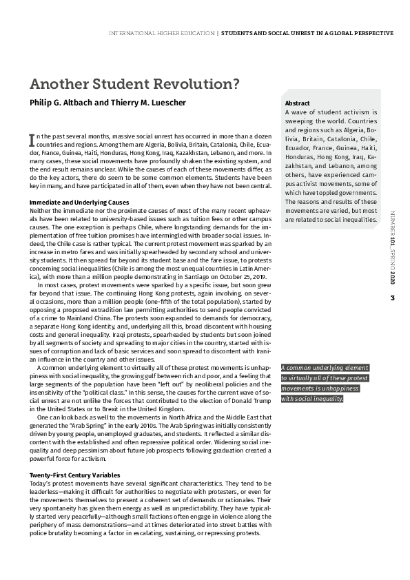 (PDF) Another Student Revolution?
